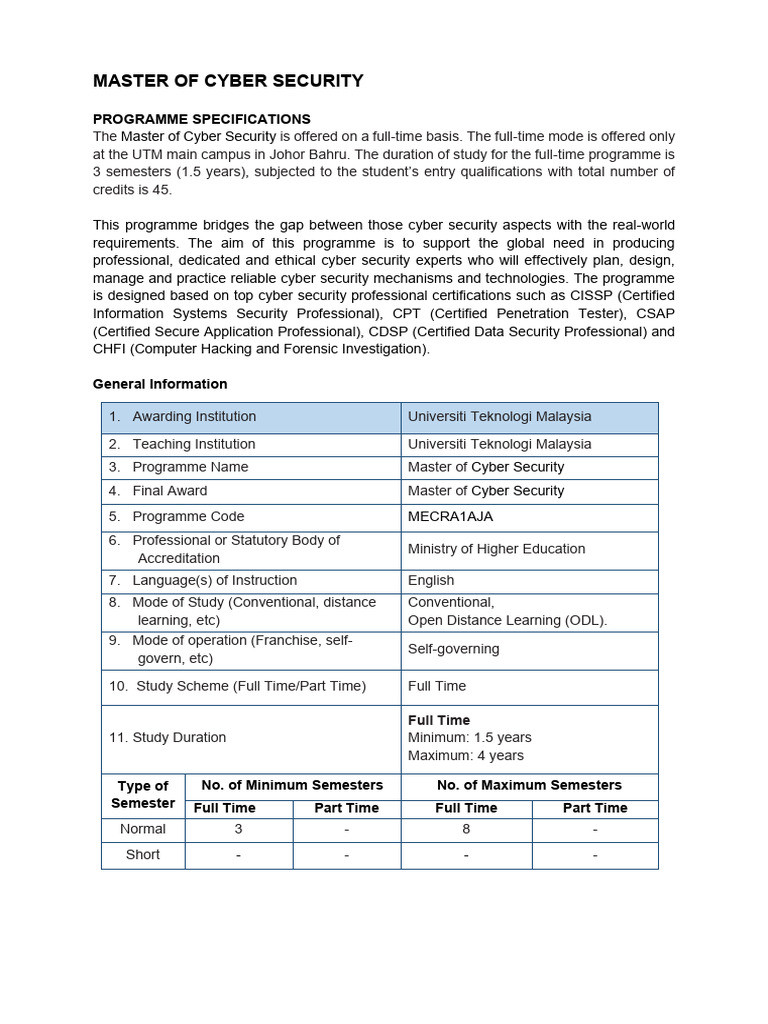 Master of Cyber Security | PDF | Computer Security | Security