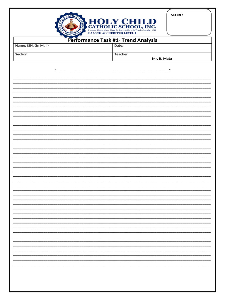 Student Trend Analysis Task | PDF