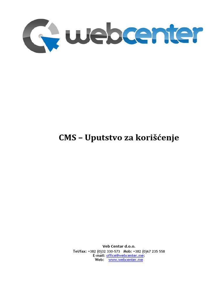 1518614471-Uputstvo za upravljanje CMS-om (1) | PDF