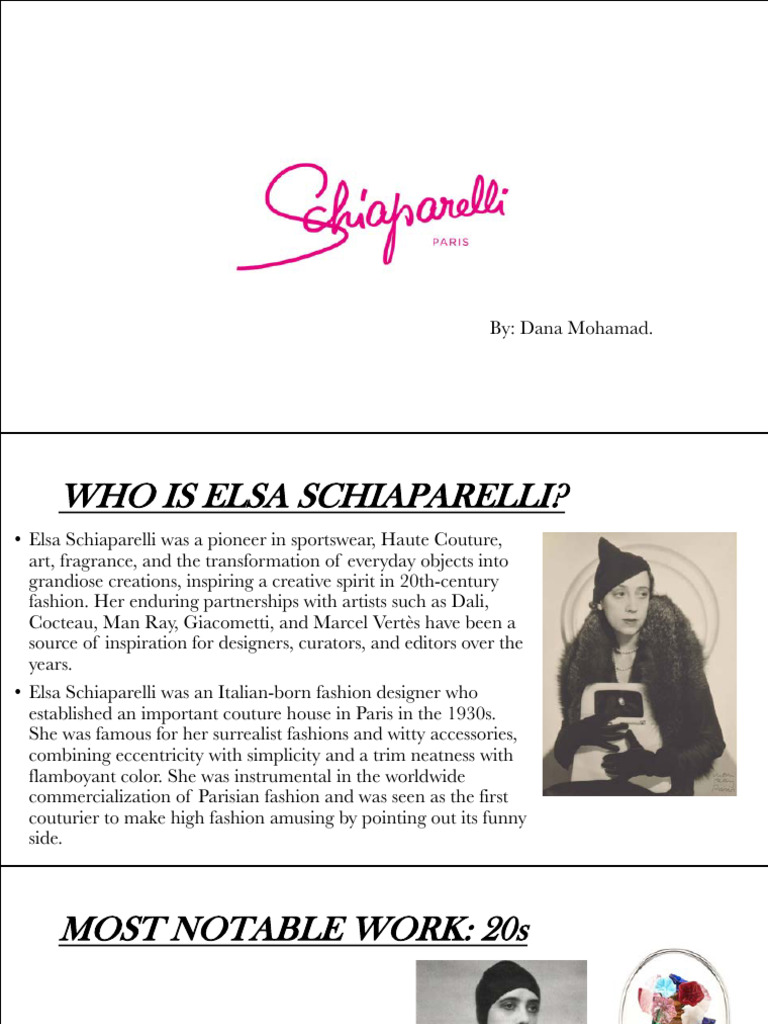Elsa Schiaparelli Proj 2 | PDF | Style | Fashion Design