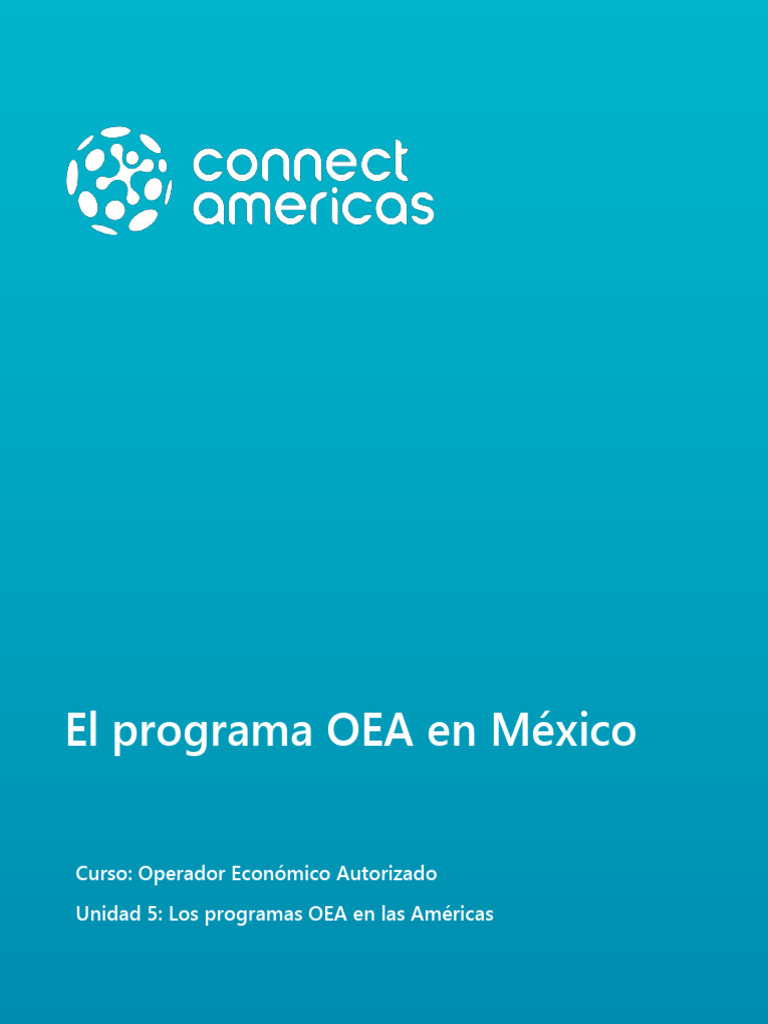 Programa OEA en México: Certificación y Beneficios | PDF | aduana ...