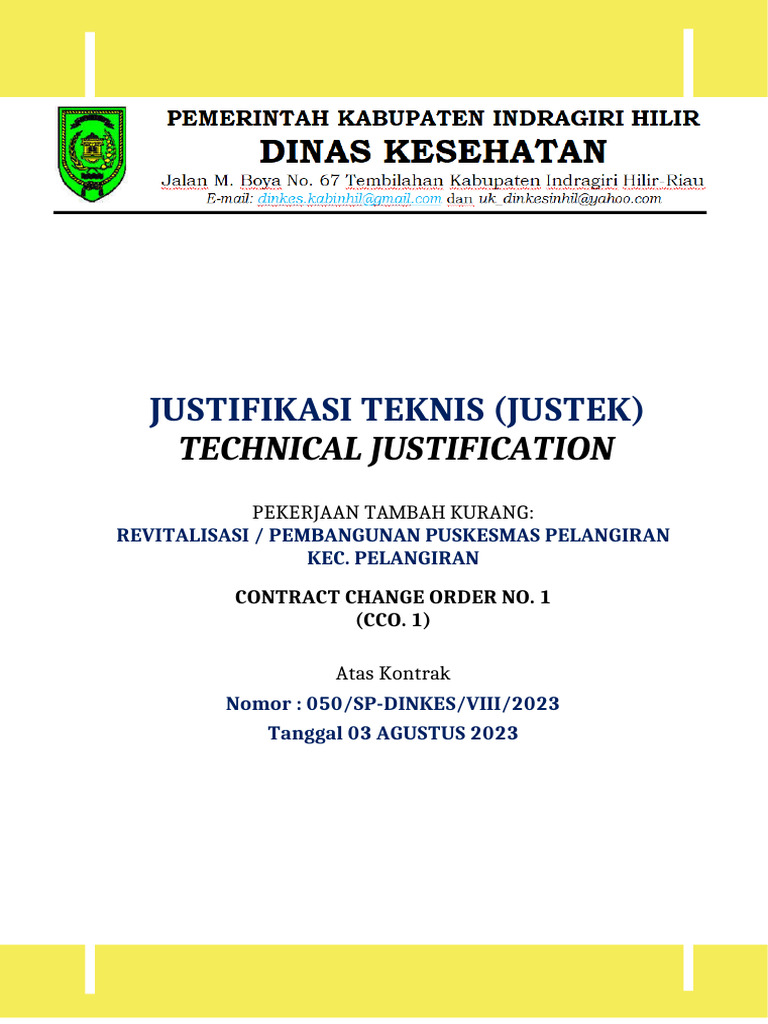 JUSTEK ADD 1 PUSKESMAS PELANGIRAN | PDF
