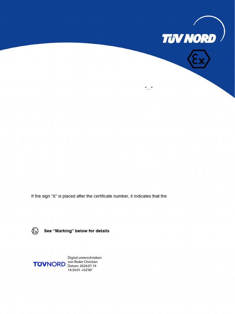 20AR-03687-20240719-IECEx ATEX Rev-TUEV 23 ATEX 300484 X Issue 00 ...