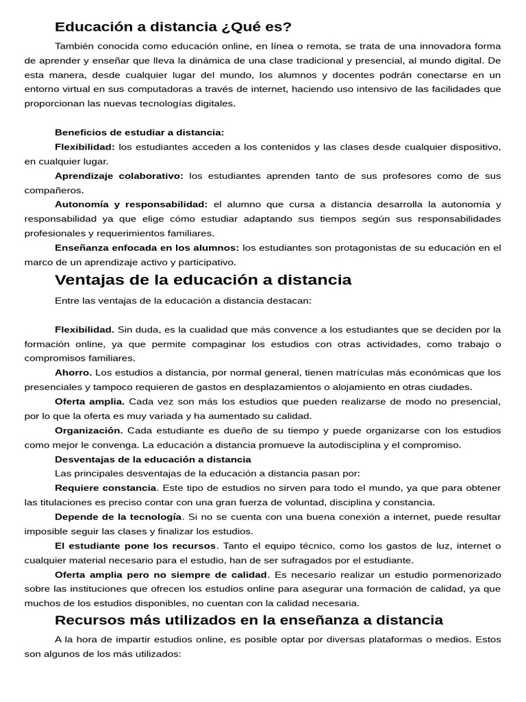 Educación A Distancia | PDF | Educación a distancia | Moodle