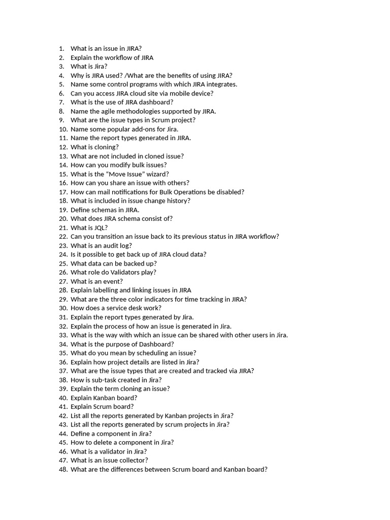 Jira-Interview-ques | PDF