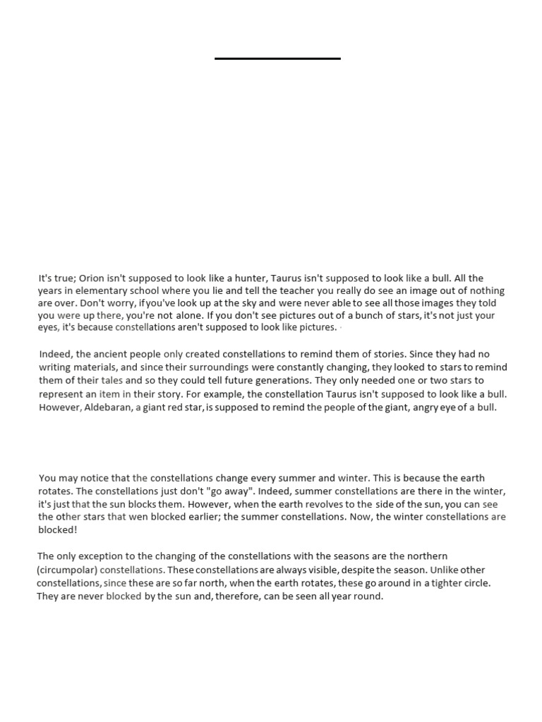 Costellation_Reading | PDF | Constellation | Stars