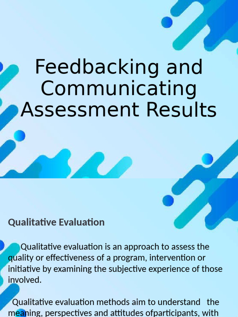 GROUP 5 FEEDBACKING AND COMMUNICATING ASSESSMENT RESULTS WPS Office ...