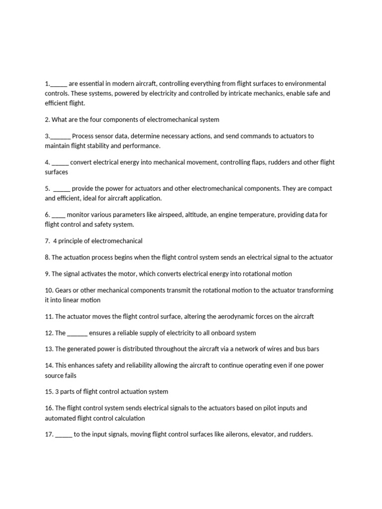 electromechreviewer | PDF | Aircraft Flight Control System | Flight ...
