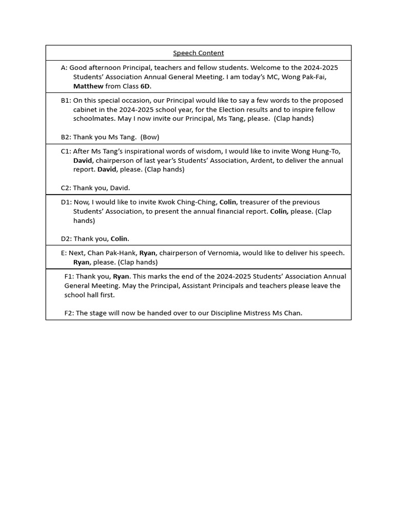 2425 SA AGM MC Speech - V2 | PDF