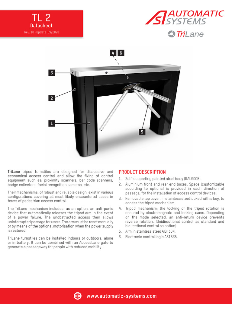 TL2 Techical Datasheet | PDF | Access Control | Power Supply
