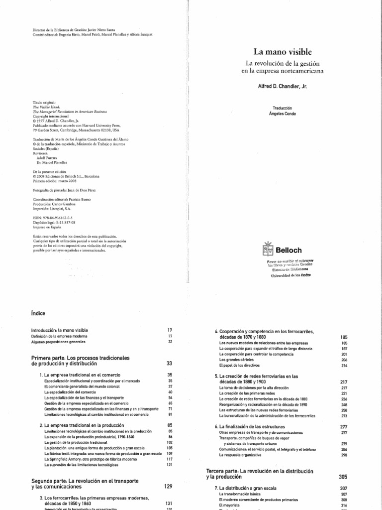 3b. Chandler (2008) La Mano Visible Intro y Conclusion | PDF