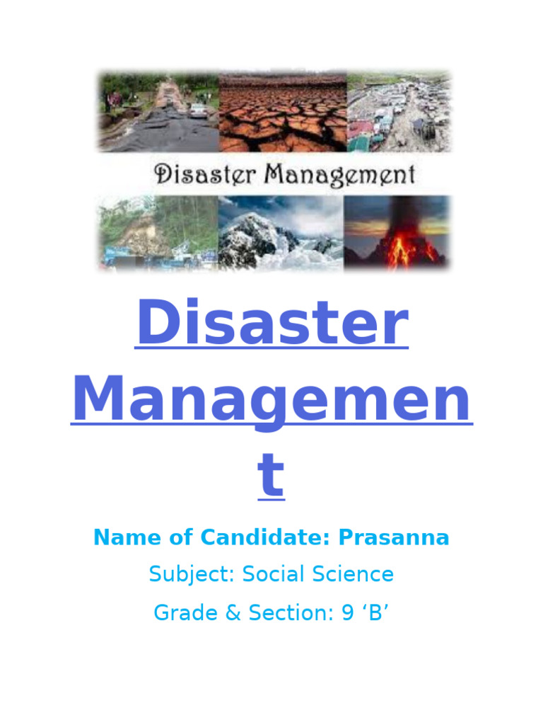 Disaster_Management | PDF | Natural Disasters | Tsunami
