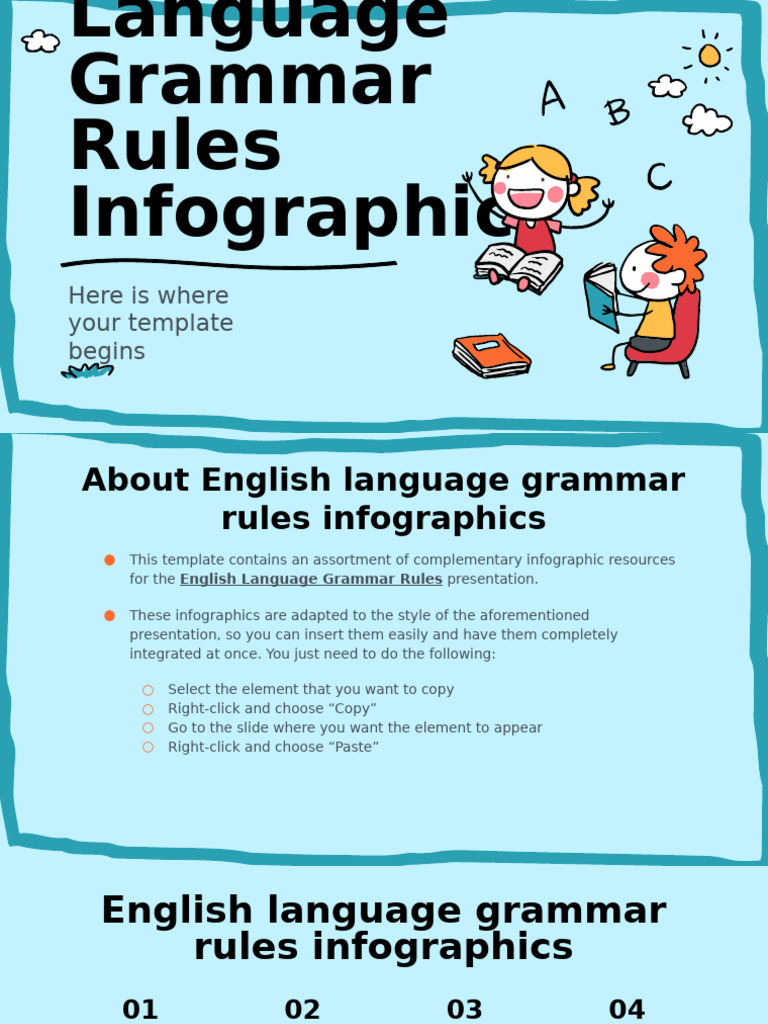 English Language Grammar Rules Infographics by Slidesgo | PDF | Planets | English Grammar