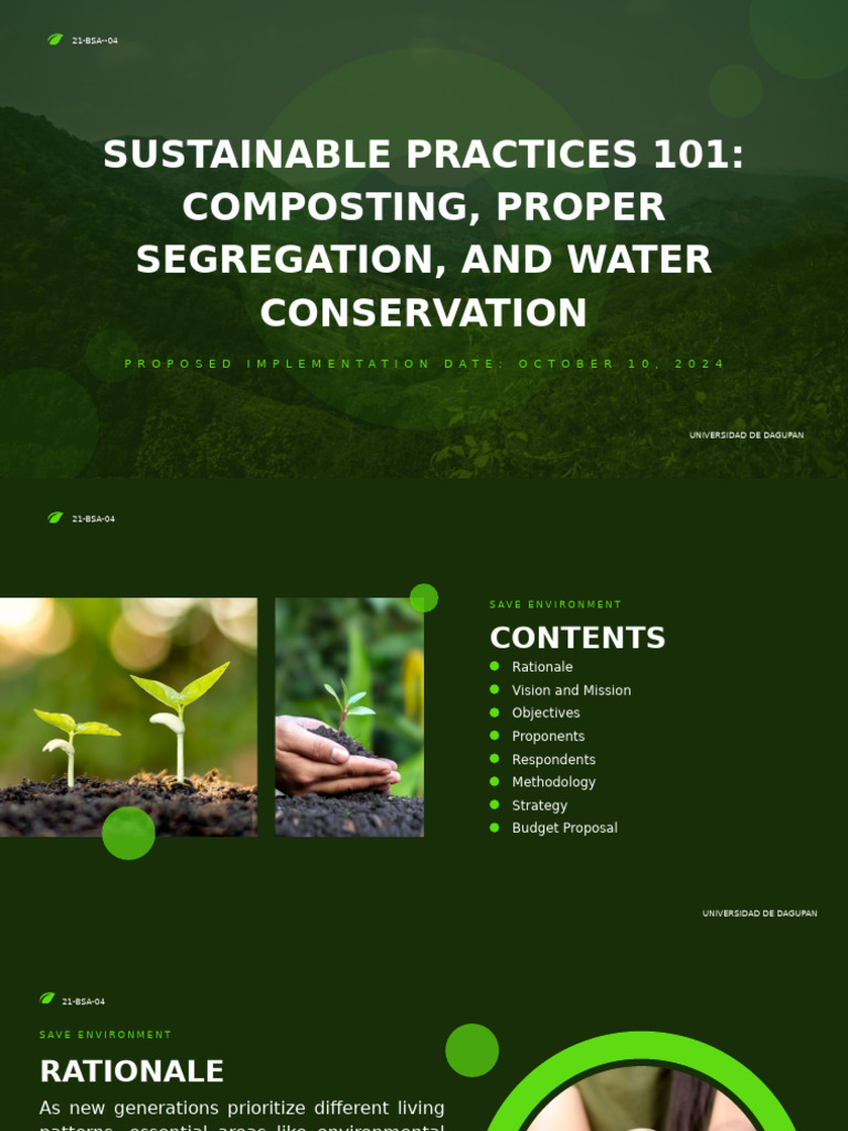 21-BSA-04 - Sustainable Practices 101 | PDF | Sustainability | Waste
