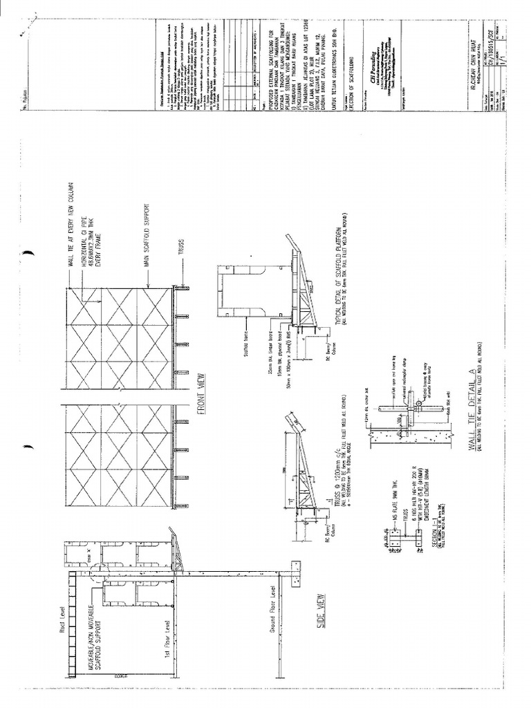 Bracket Scaffolding Calculation | PDF