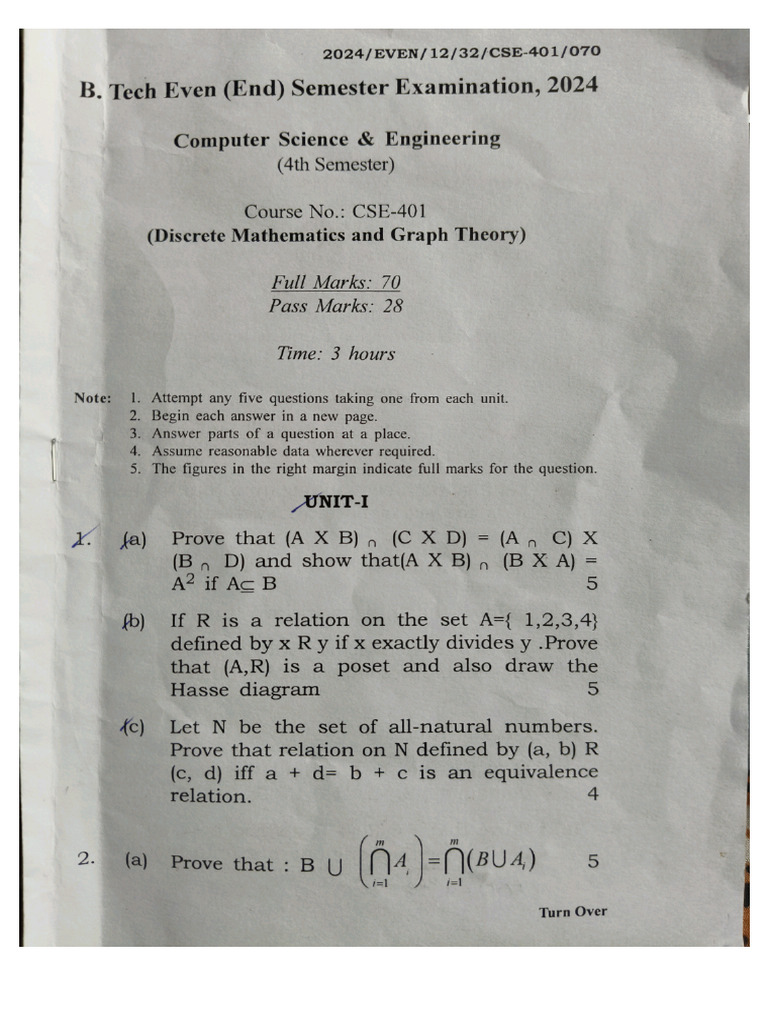 DM Final Paper (70 Marks) | PDF