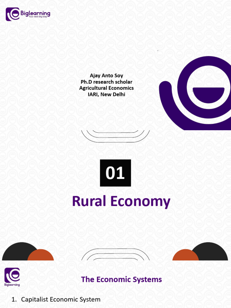 12 Rural Economy-1 | PDF | Economic System | Economic Growth