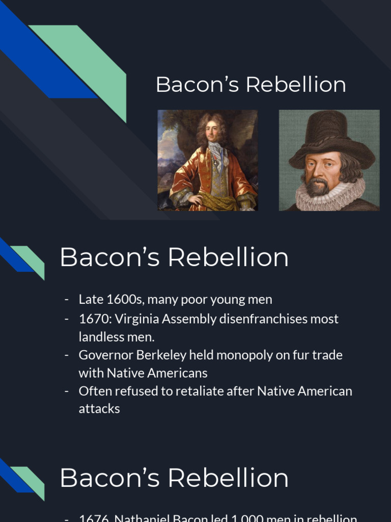 Bacon's Rebellion - New England Colonies | PDF
