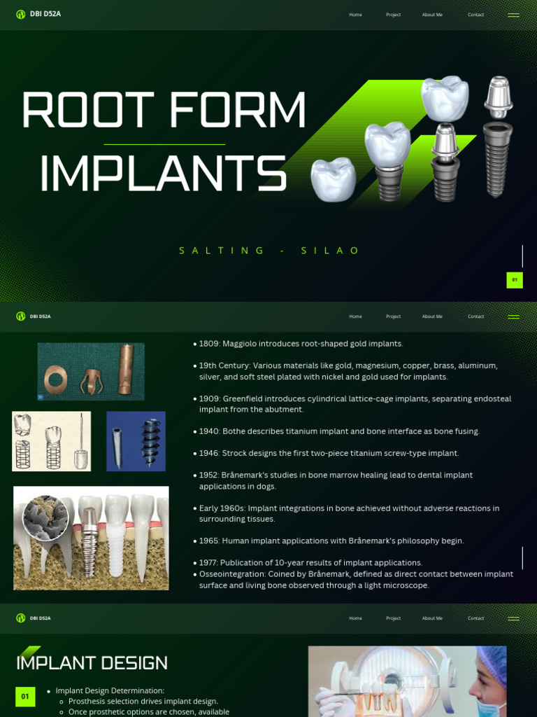 Root Form Implants | PDF | Dental Implant | Surgery