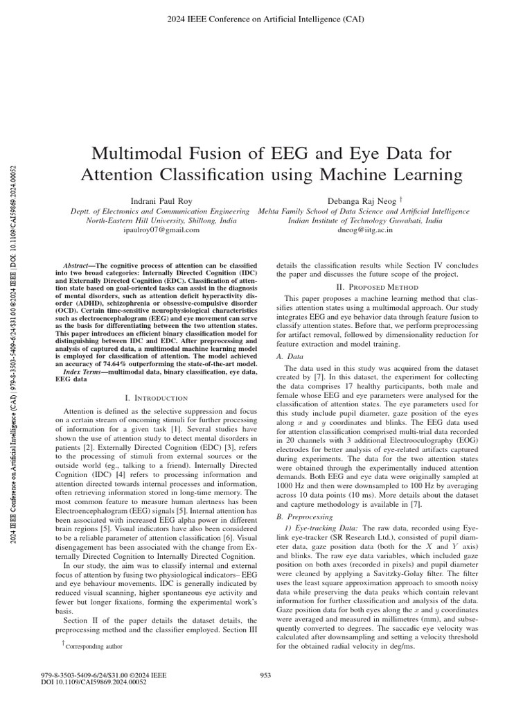 Multimodal Fusion of EEG and Eye Data For Attention Classification ...