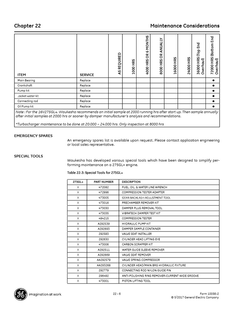 275GL+ Engine Maintenance Guide | PDF | Piston | Pump
