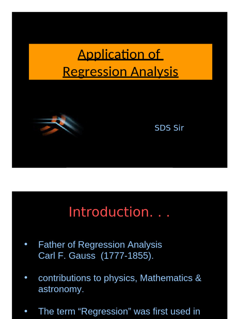 Application of Regression Analysis Final | PDF | Regression Analysis | Errors And Residuals