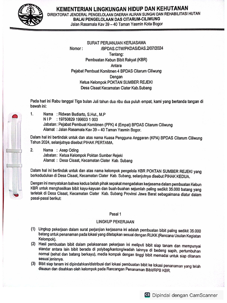 SPKS Kelompok Tani Sumber Rejeki KBR T.A 2024 | PDF