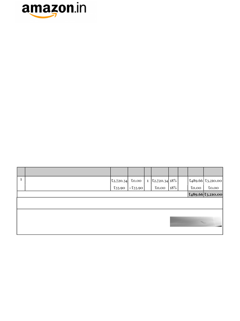 Chair Amazon Invoice | PDF | Invoice | Value Added Tax