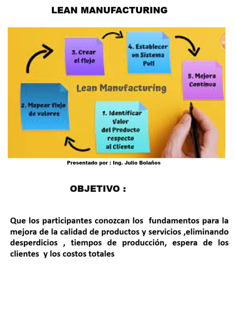 Present Lean Manufacturing | PDF | Lean Manufacturing | Procesos de negocio