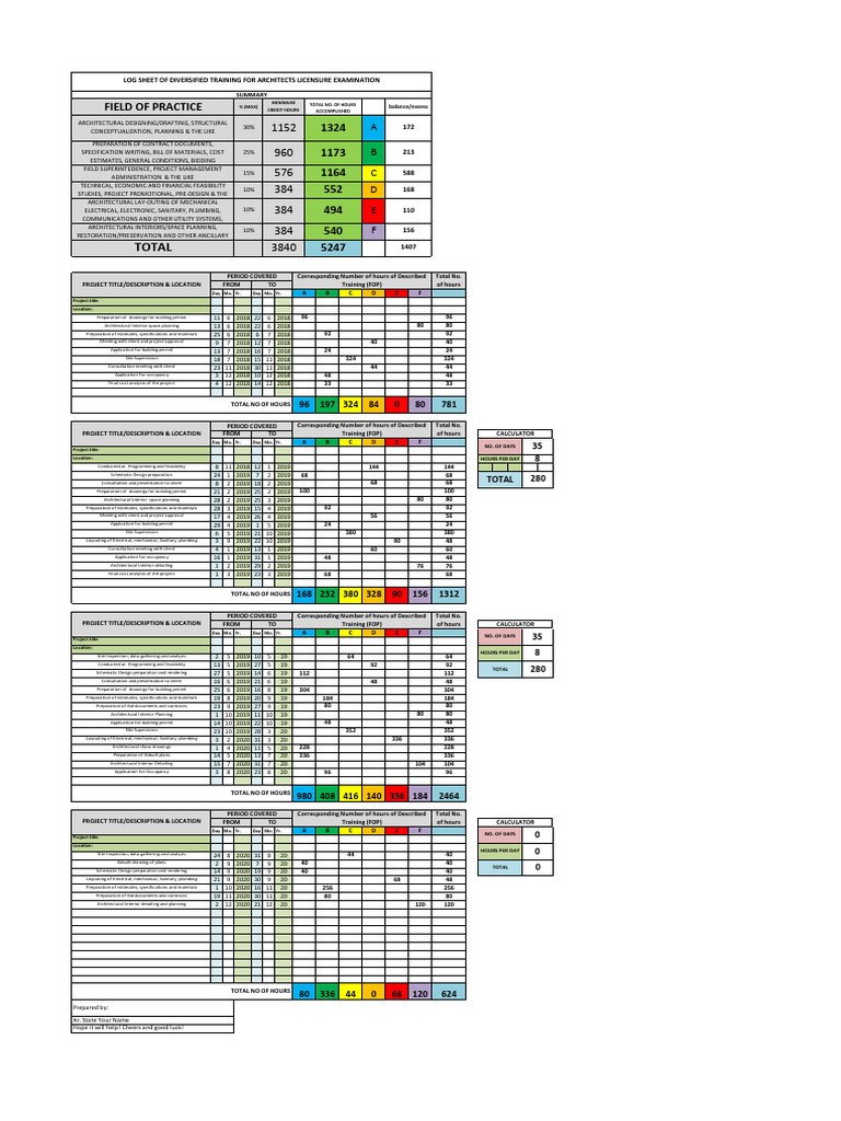 Logbook Filing Guide | PDF | Specification (Technical Standard) | Architect