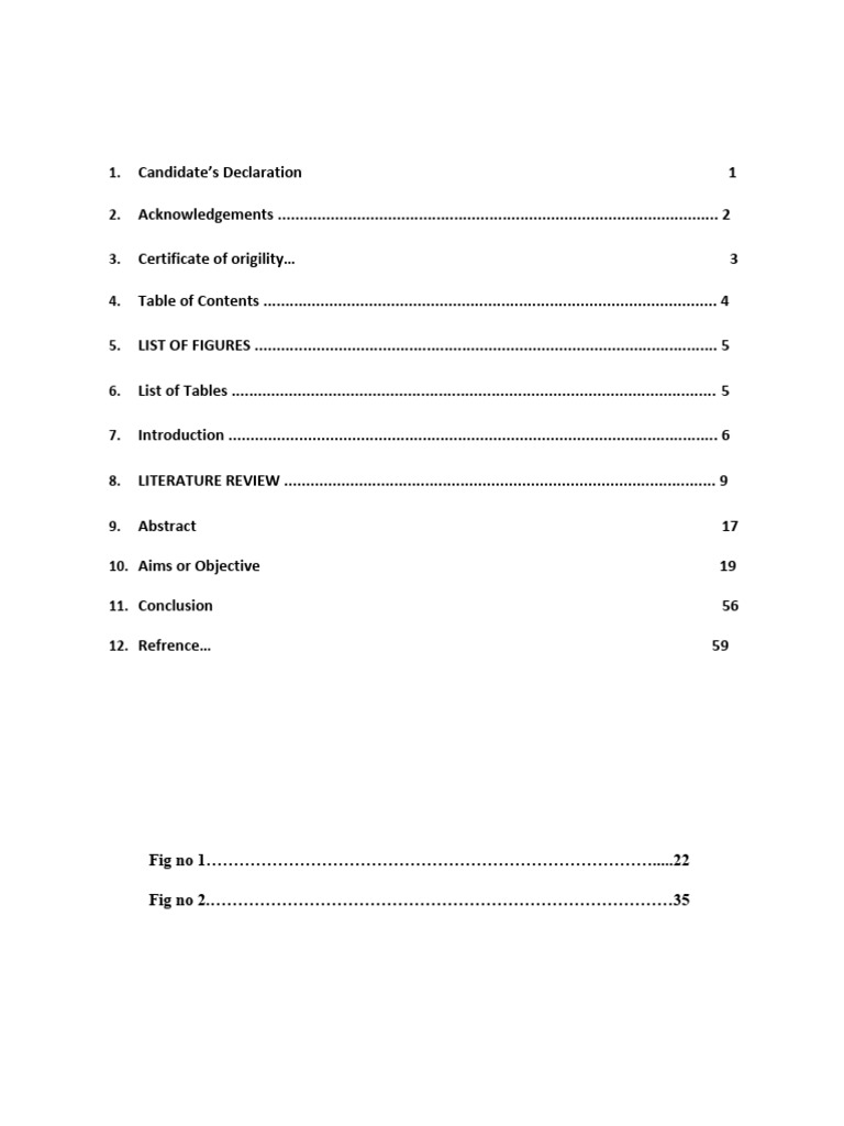 Table of Content - Sidhant | PDF