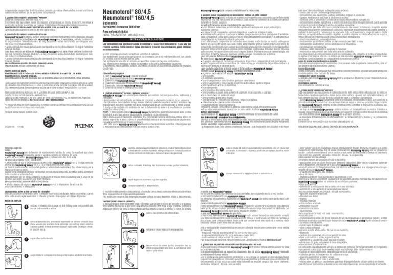 Prospecto Neumoterol Aerosol | PDF | Asma | Medicamentos con receta