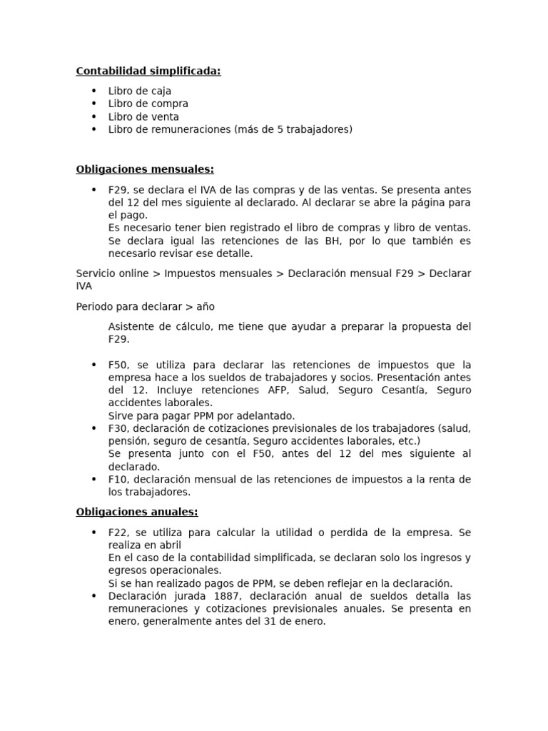 Contabilidad Simplificada | PDF