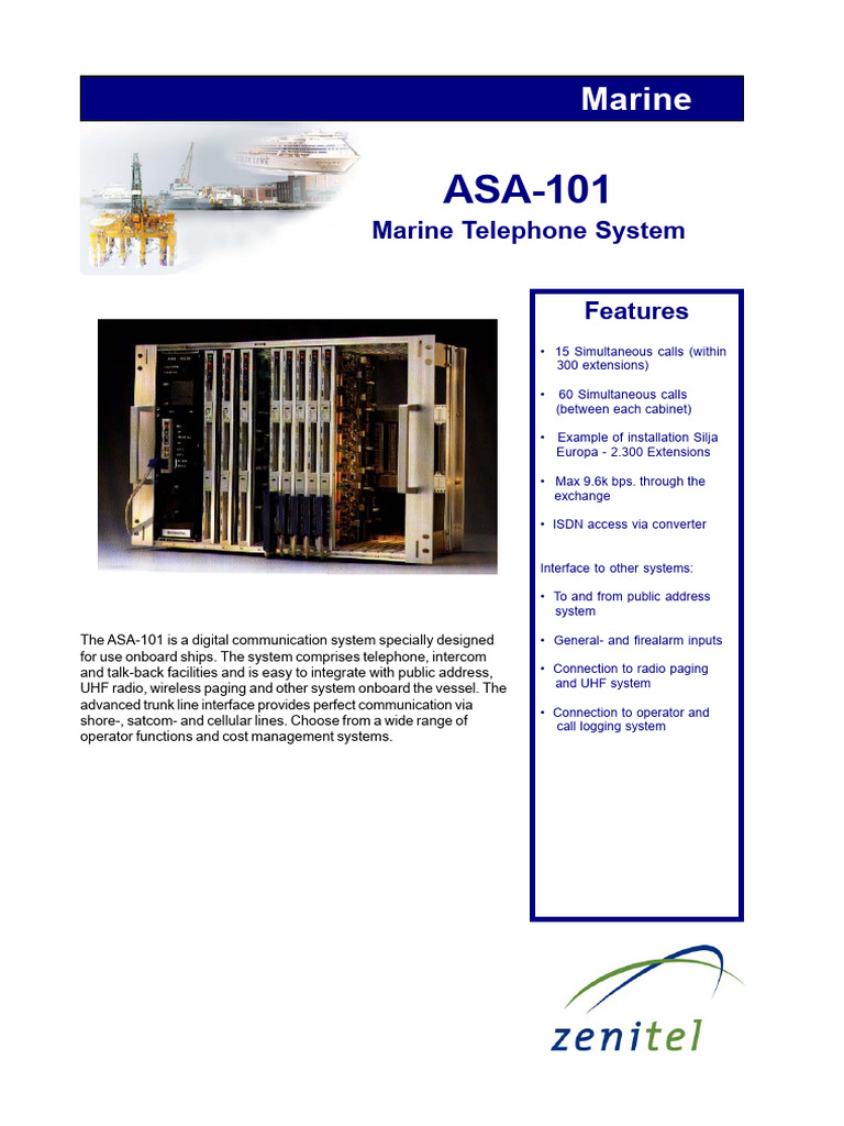 ASA-101 Marine Telephone System | PDF | Telephone | Equipment
