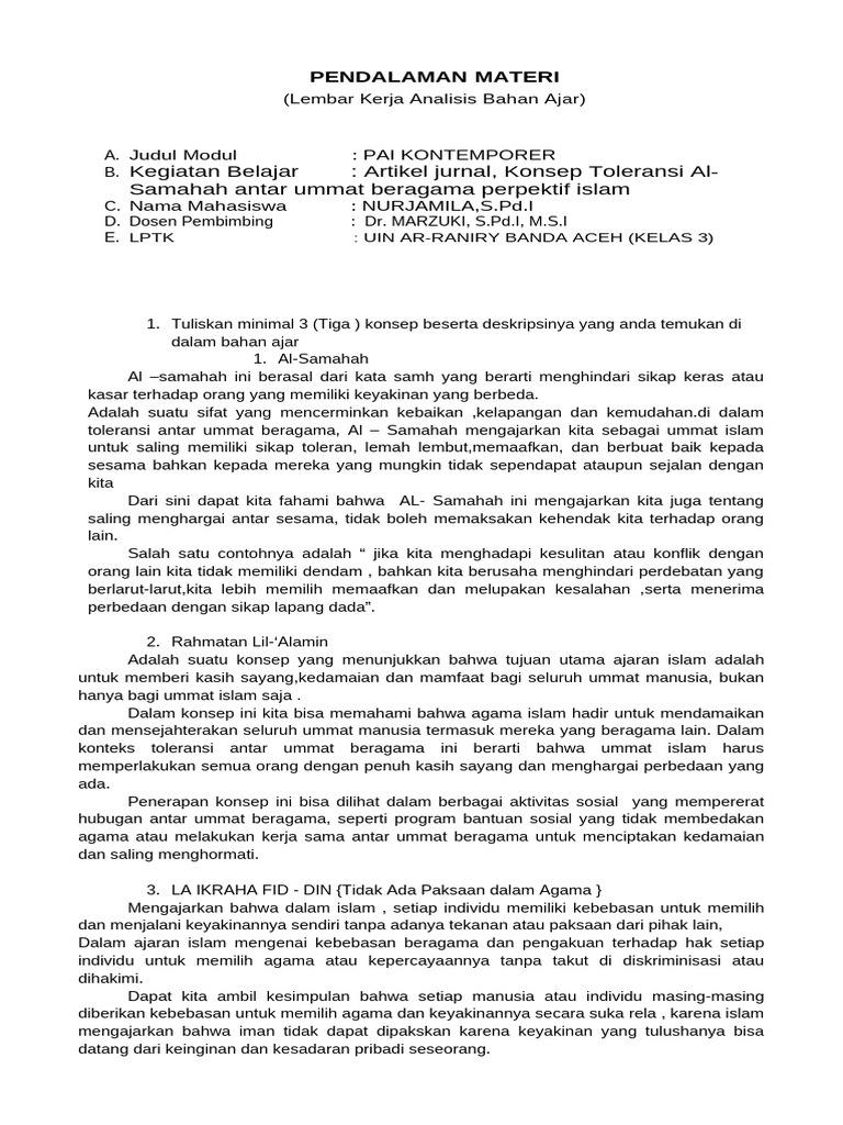 Analisis Bahan Ajar Modul 6 | PDF