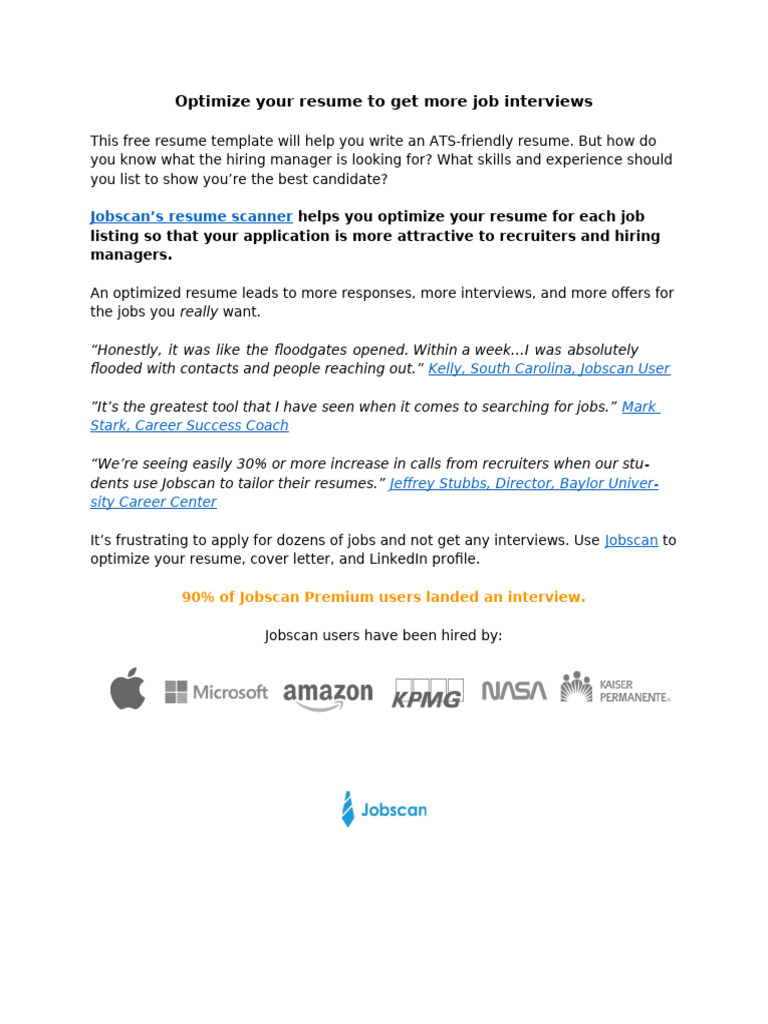 ATS-Friendly Executive Resume Guide | PDF | Résumé | Leadership