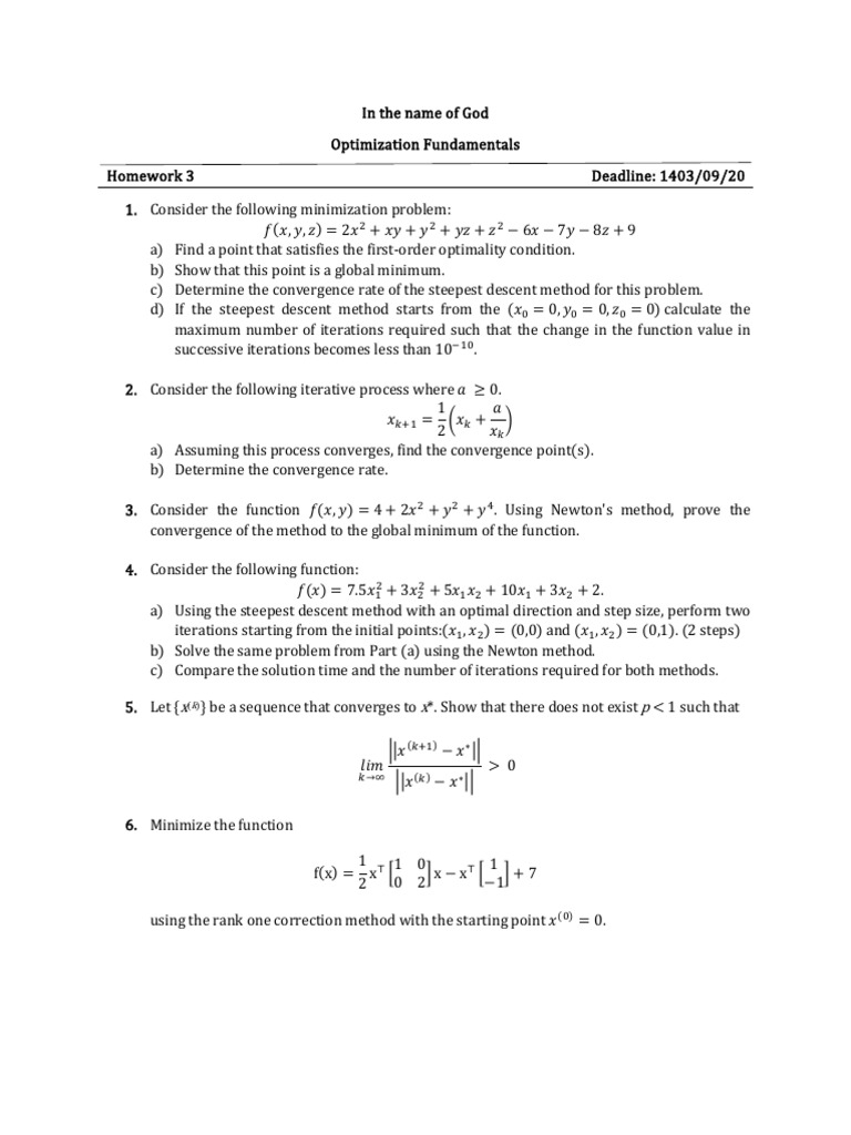 OF_Fall1403_HW3 (1) | PDF | Mathematical Optimization | Numerical Analysis