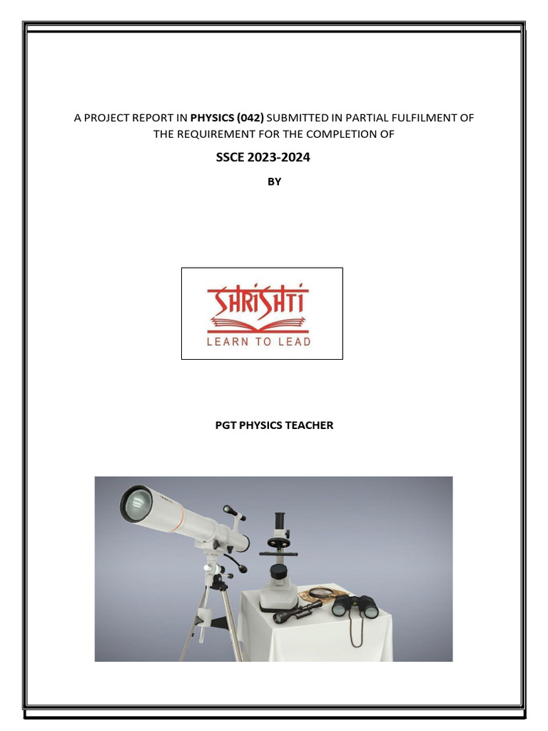 Phy Project - Kuzhal | PDF | Eye | Microscope