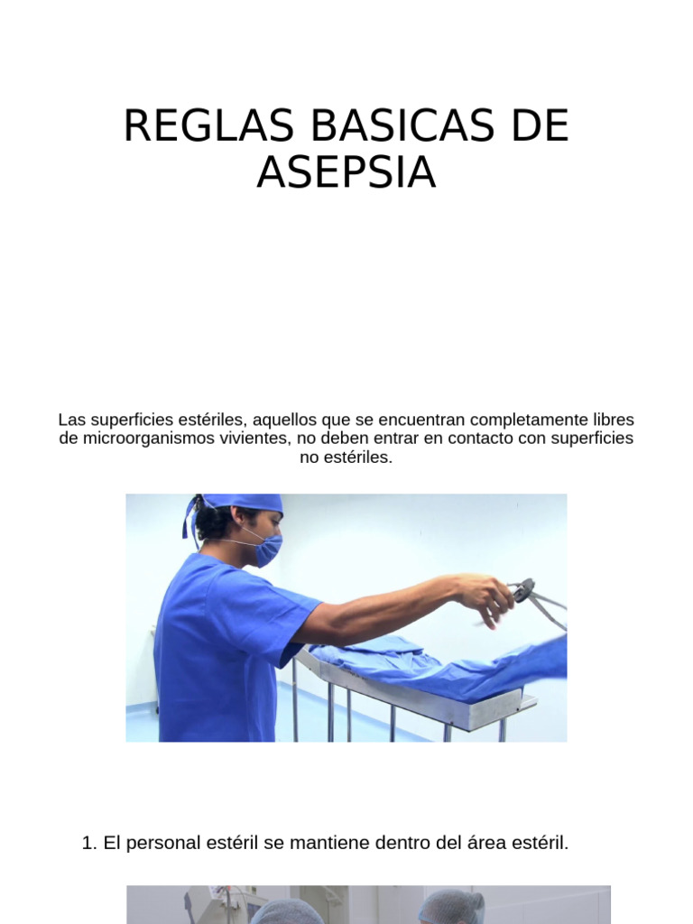 Reglas Basicas de Asepsia | PDF