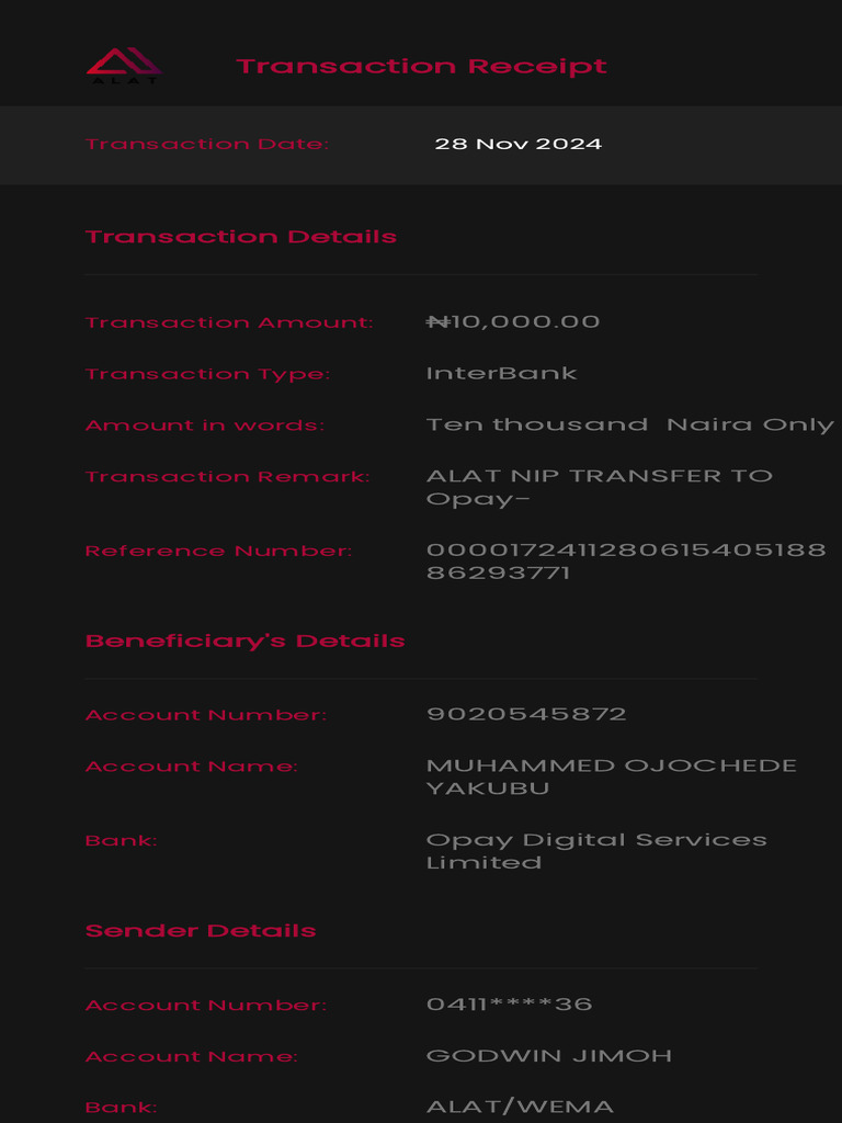 Transaction Receipt | PDF