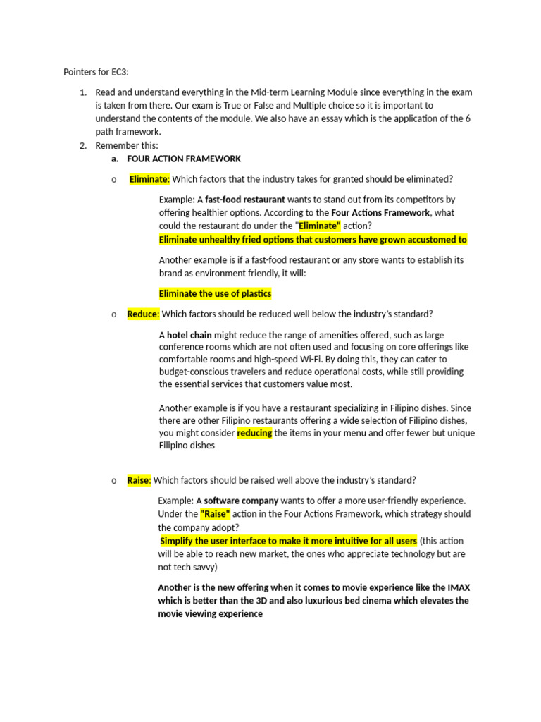 Exam Prep: EC3 Frameworks Guide | PDF | Movie Theater | Brand