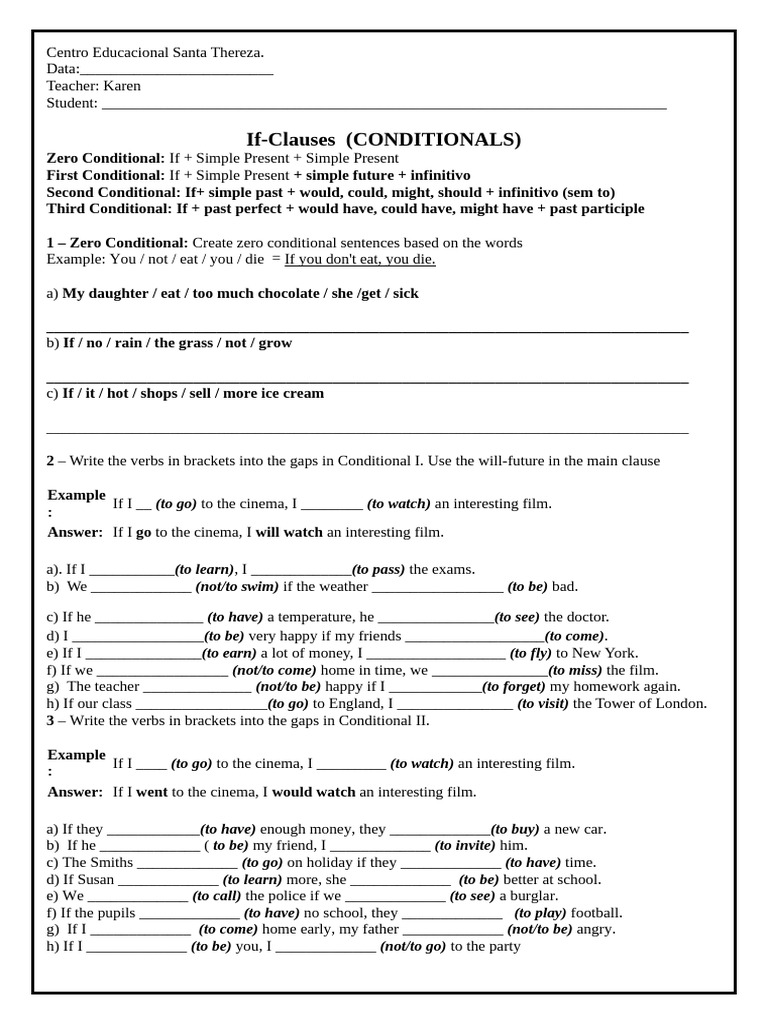 Conditionals | PDF | Language Mechanics | Grammar