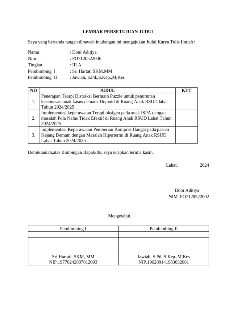 Judul LTA Aini | PDF