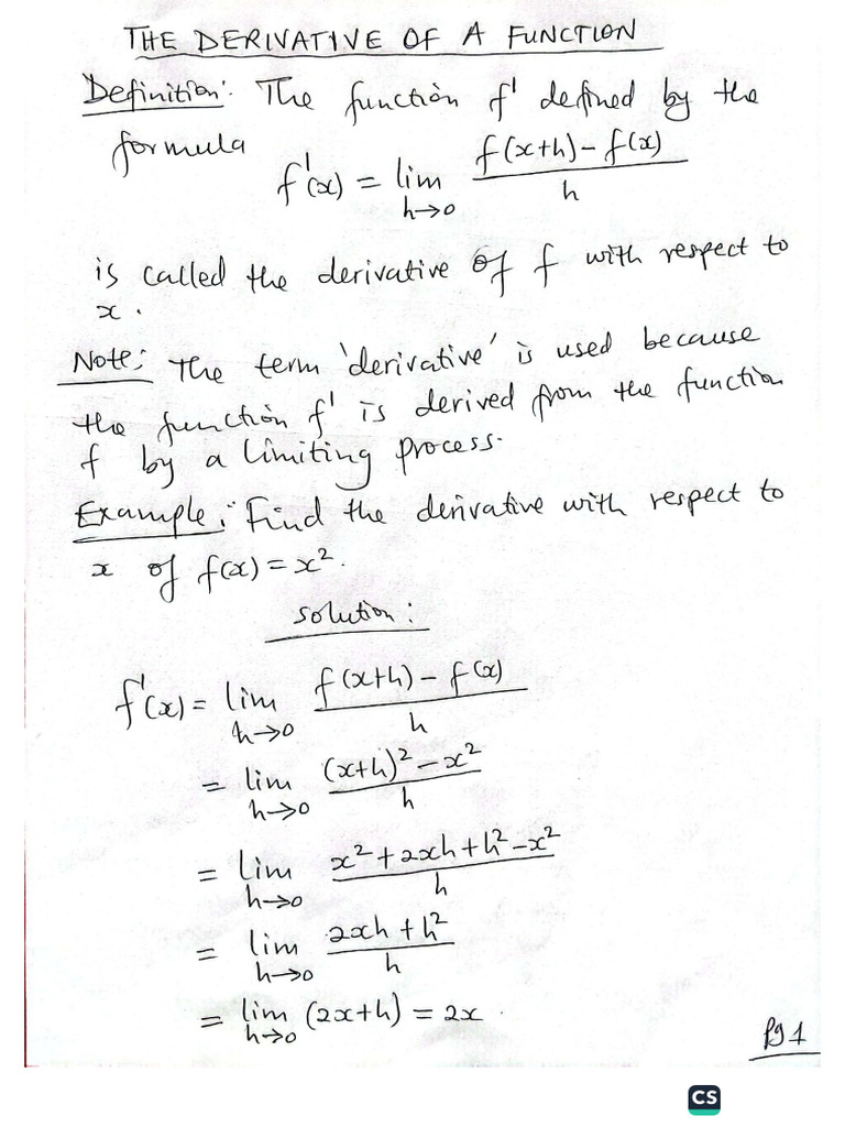 Deivative_function | PDF