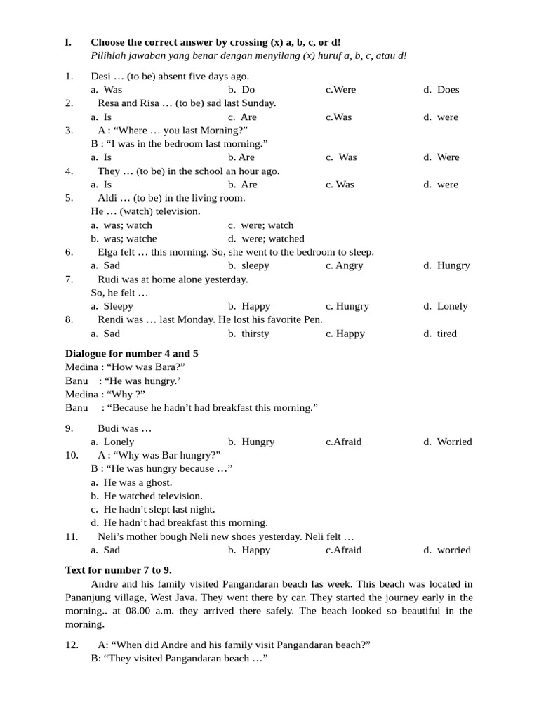 SAS 1 INGGRIS 6 | PDF