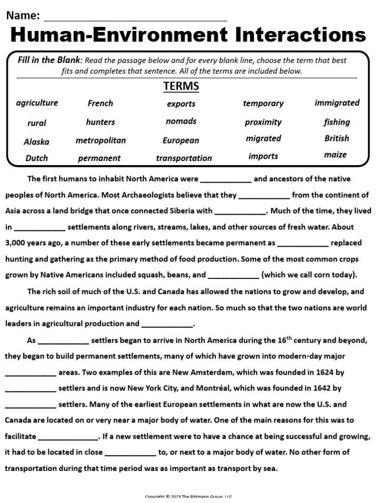 Human-Environment Interactions | PDF | North America | Agriculture