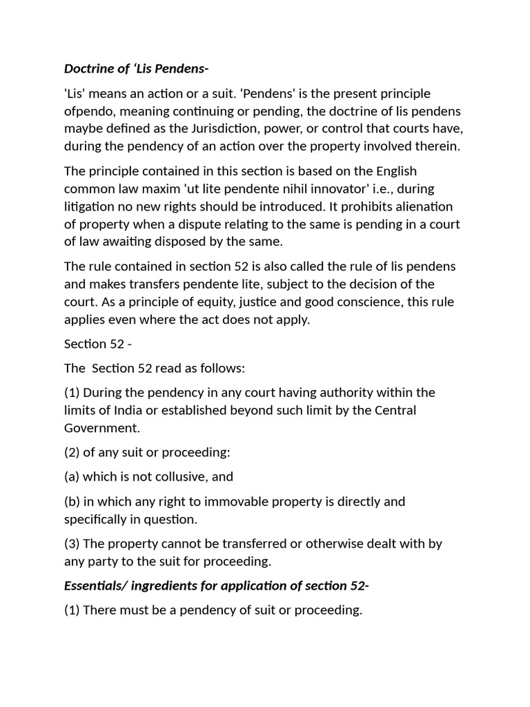 lis pendens | PDF | Lawsuit | Appeal