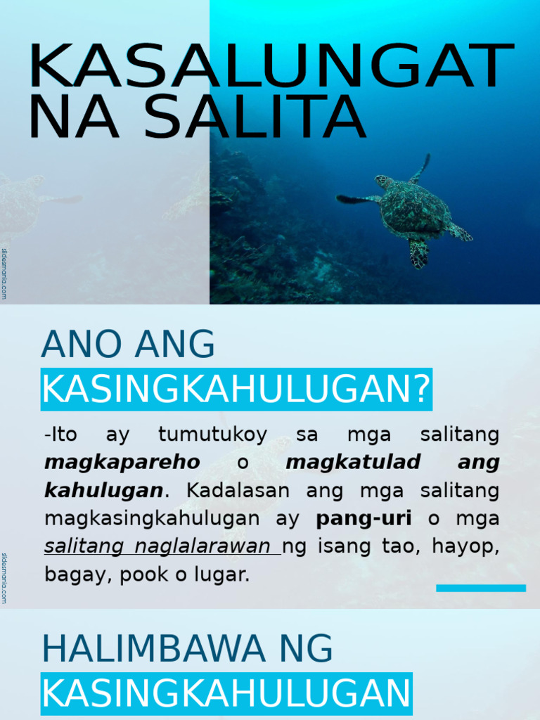 Kasalungat Kasingkahulugan | PDF