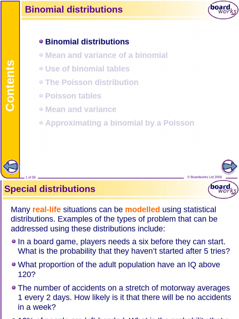 Binomial and Poisson (1) | PDF | Poisson Distribution | Teaching ...