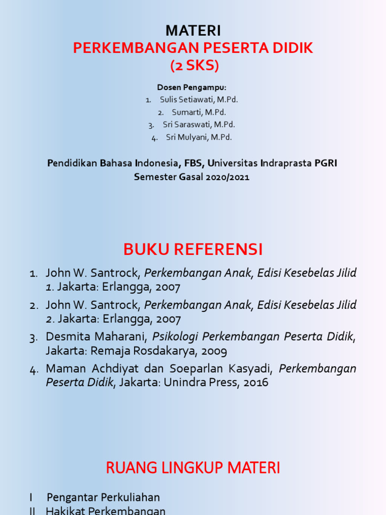 Psikologi Perkembangan Peserta Didik | PDF